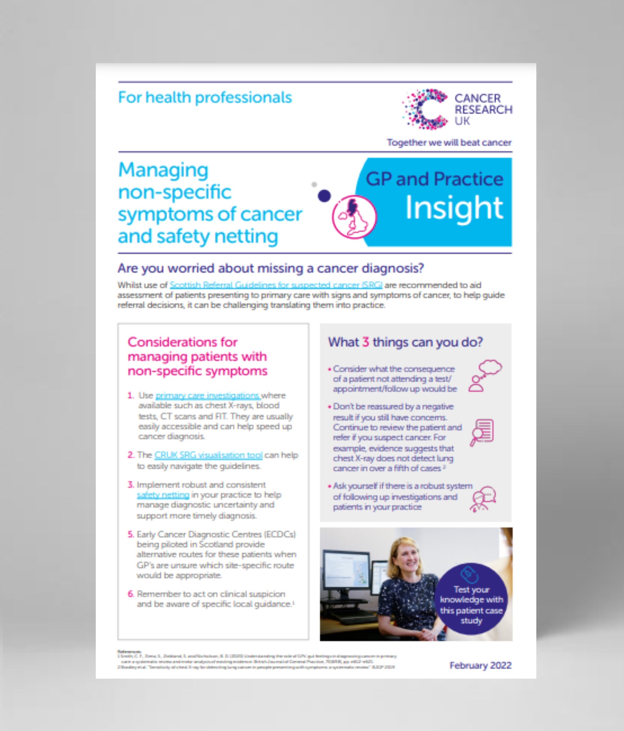 Vague symptoms & safety netting Cancer Insight (Scotland) – Cancer ...