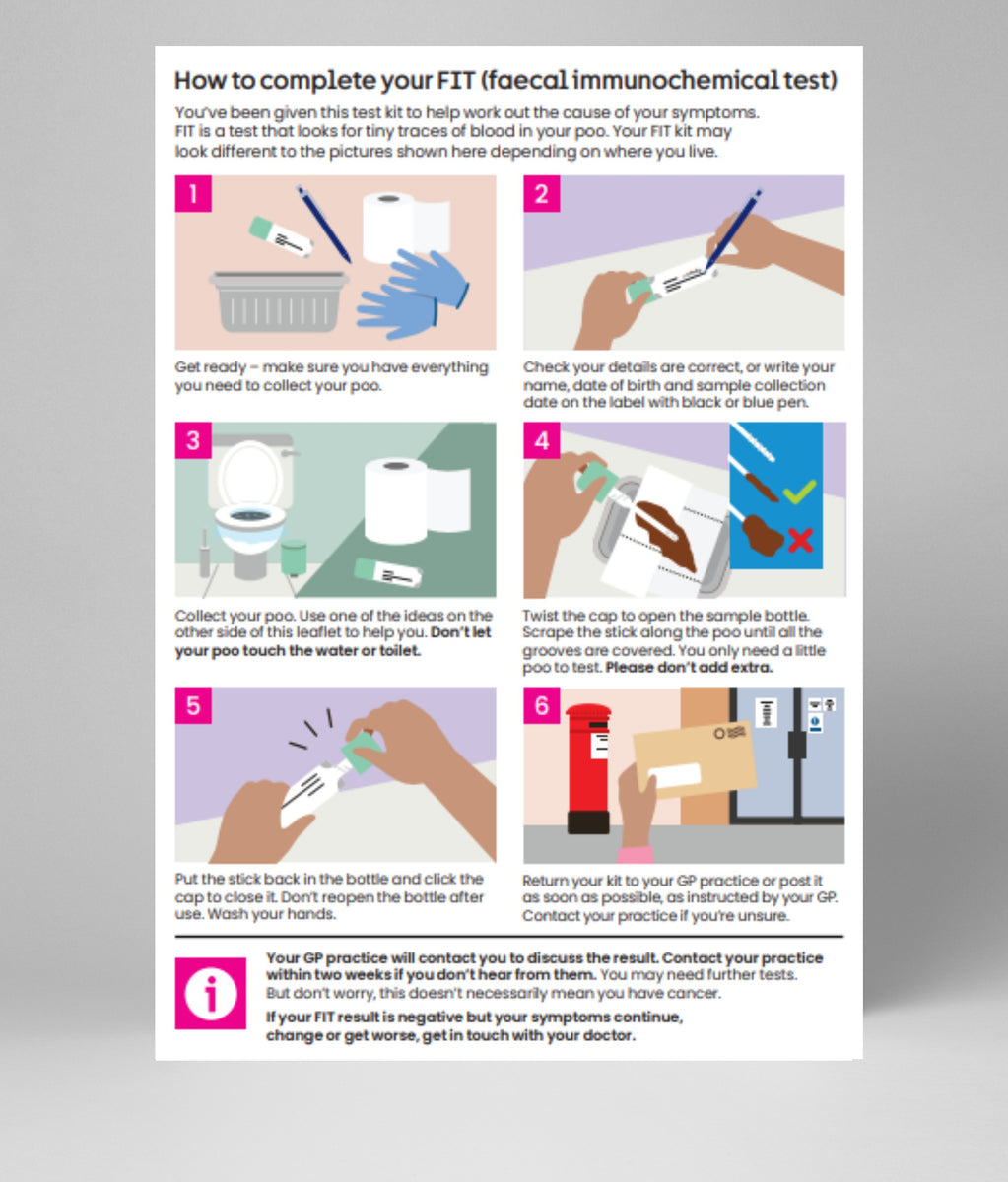 How to complete your FIT (faecal immunochemical test) – Cancer Research ...